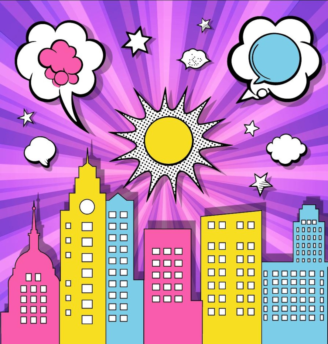 Superhero City Skyline Landscape Superhero Buildings Building City ...