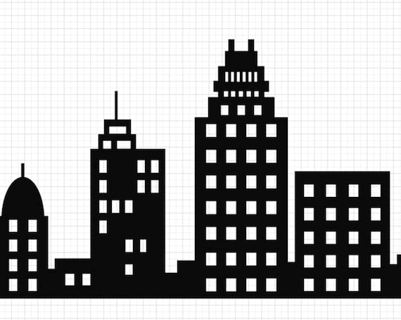 Silueta De Edificio Clip Art Vector De Silueta De Construcción De