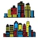 Superhero Buildings Block Clipart and Skyline City Buildings PNG City ...