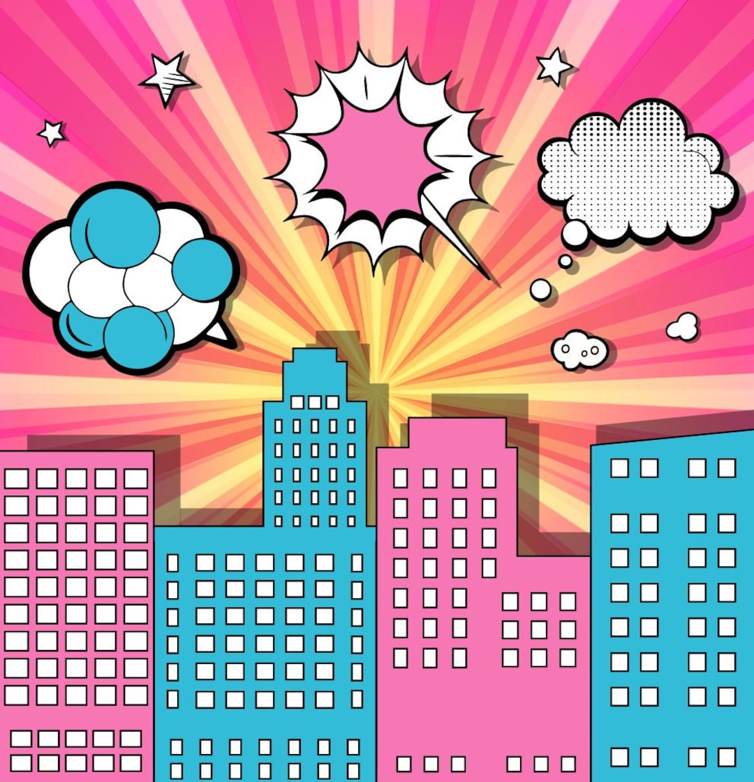 Superhero City Skyline Landscape Superhero Buildings Building City ...