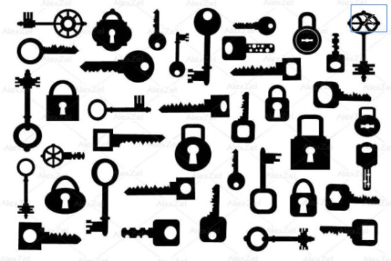 Collage Keys Svg Keys Svg Silhouette Svg Png Cuts Keys | Etsy