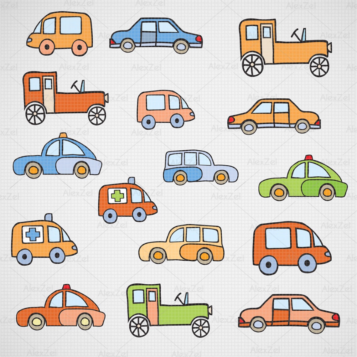Cute Cars Clipart Toy Car Svg Kids Toys Toys Clipart Story - Etsy