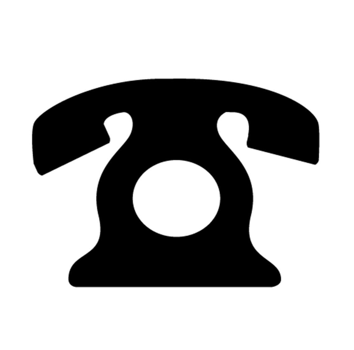 Retro Telephone Silhouette of a Telephone Clipart Silhouette - Etsy