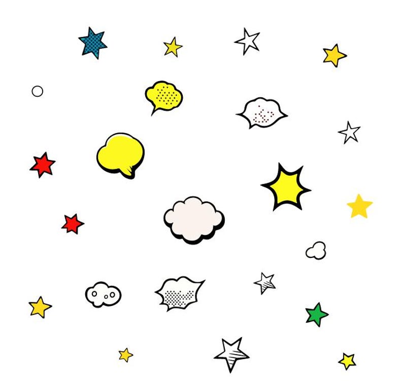 Superhero Comic Speech Bubbles Clipart: Pop Art Vector (SVG, PNG) - Etsy
