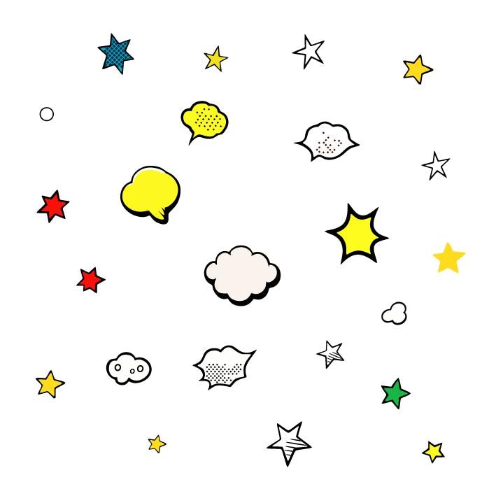 Superhero Comic Speech Bubbles Clipart: Pop Art Vector (SVG, PNG) - Etsy