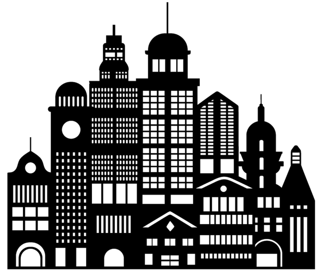 Skyline City Clipart Superhero Buildings Block Clipart and Buildings ...