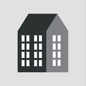 Buildings Silhouette Printables Clipart Collection PNG Graphics Set for ...