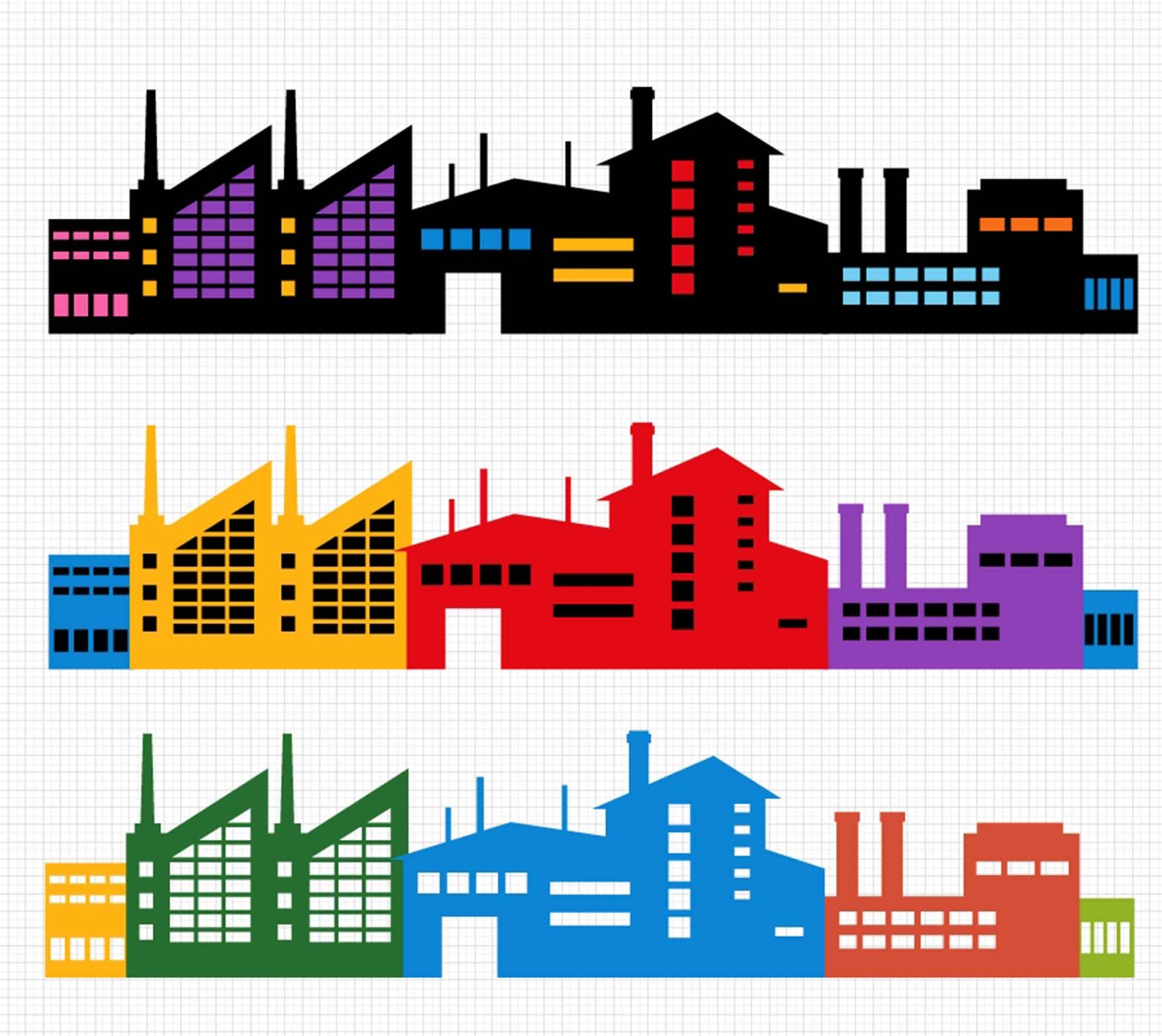 Superhero Buildings Block Clipart and Skyline City Buildings PNG City ...