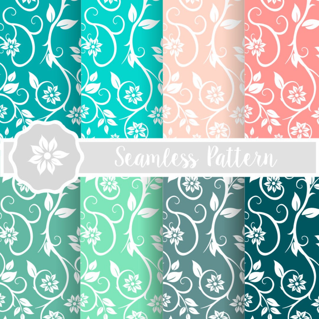 Flower Paper, Flower Prints, Seamless Pattern, Digital Paper, Floral ...