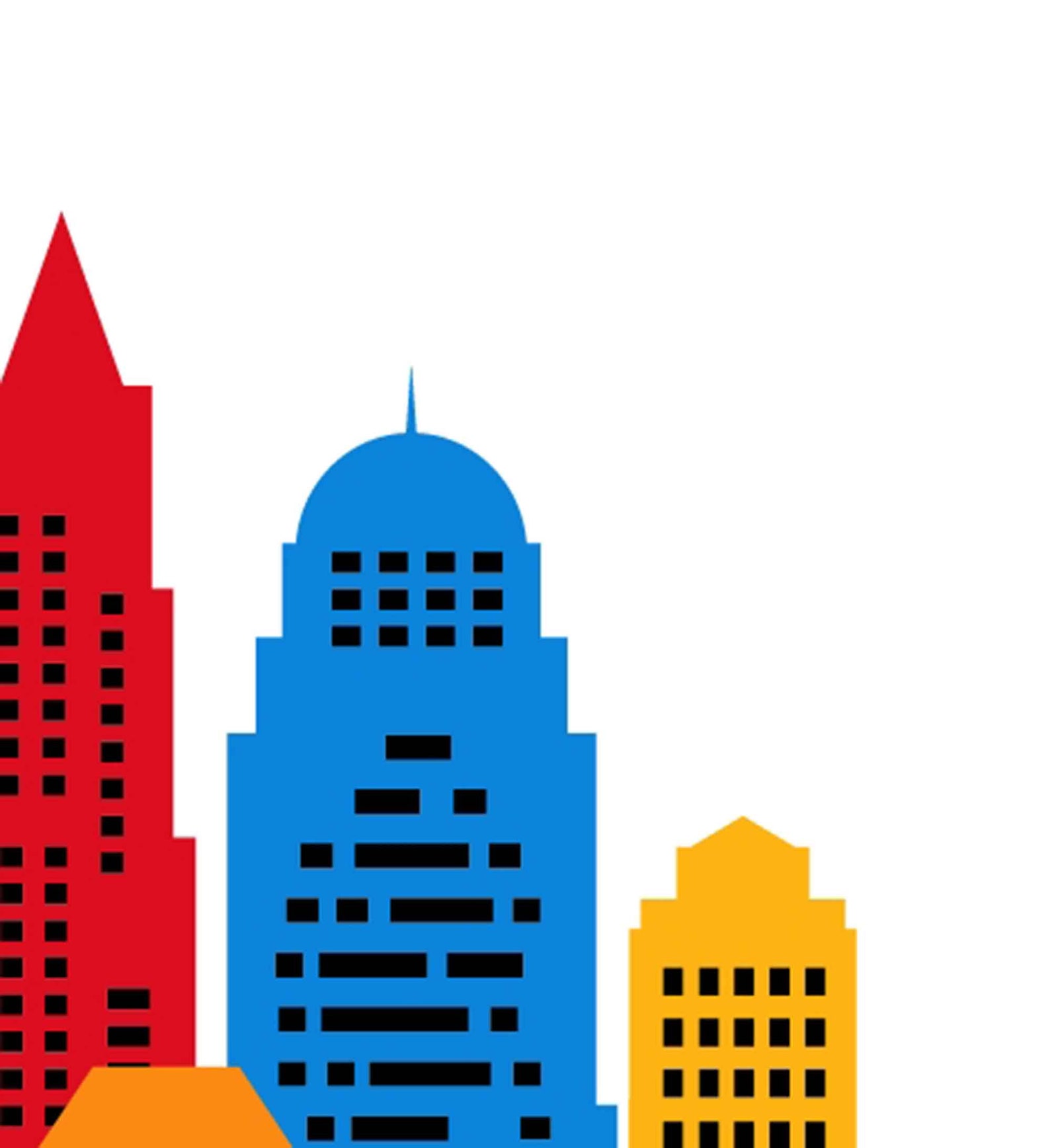 Superhero Cityscape Clipart: Skyline Buildings SVG PNG (digital ...