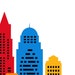 Superhero Cityscape Clipart: Skyline Buildings SVG PNG (digital ...