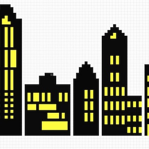 Skyline City Clipart Superhero Buildings Block Clipart and Buildings ...
