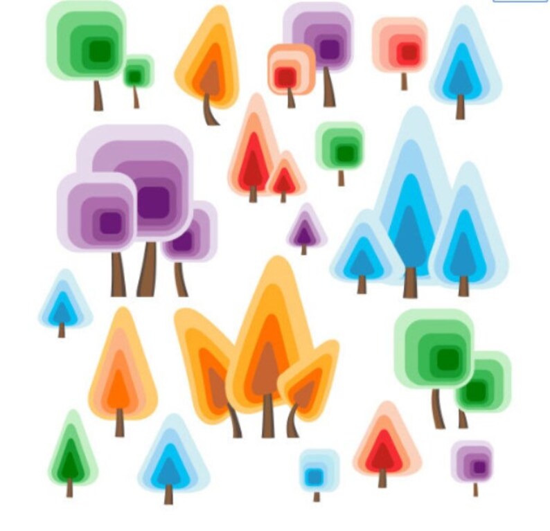 Tree clipart forest clipart tree svg tree cut file | Etsy