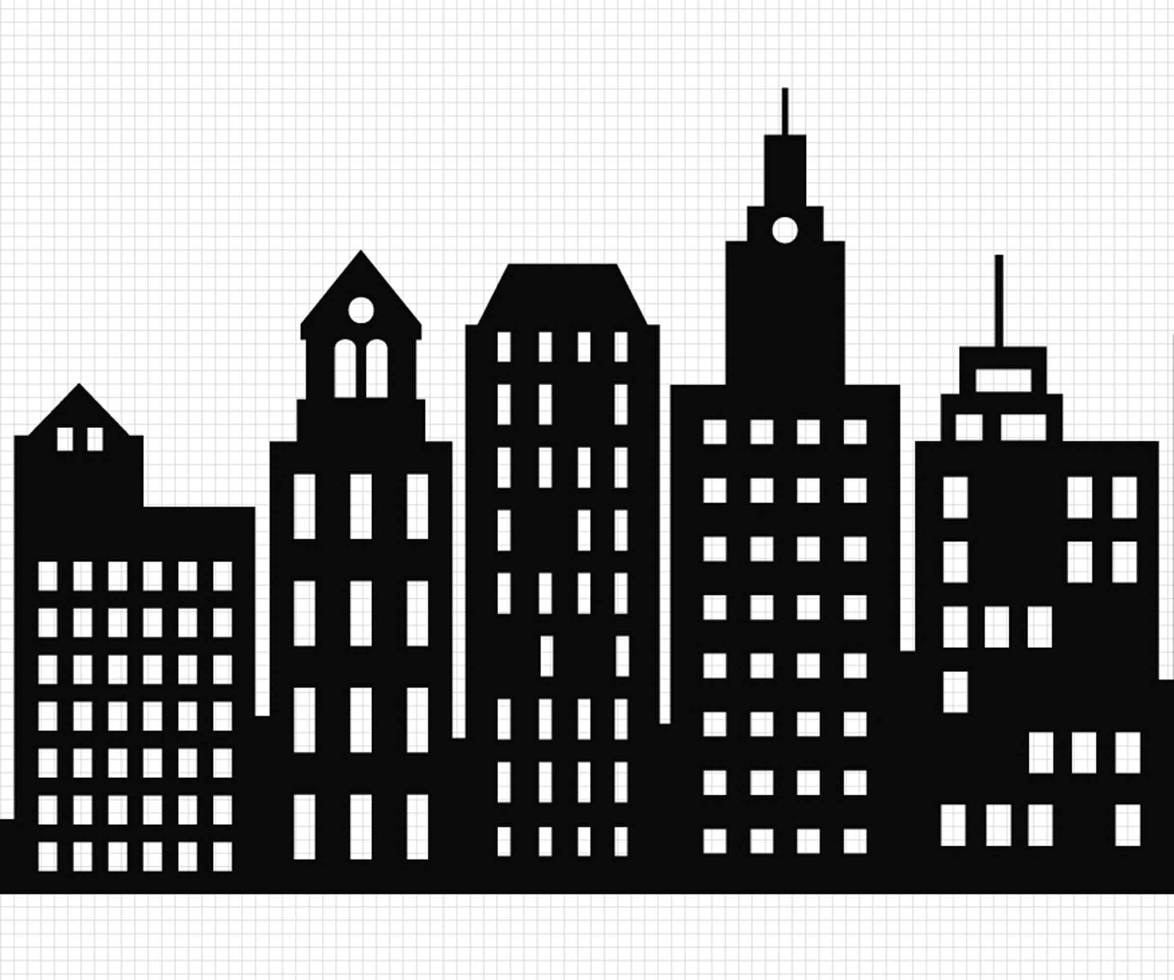 Superhero Buildings Block Clipart and Skyline City Buildings - Etsy UK