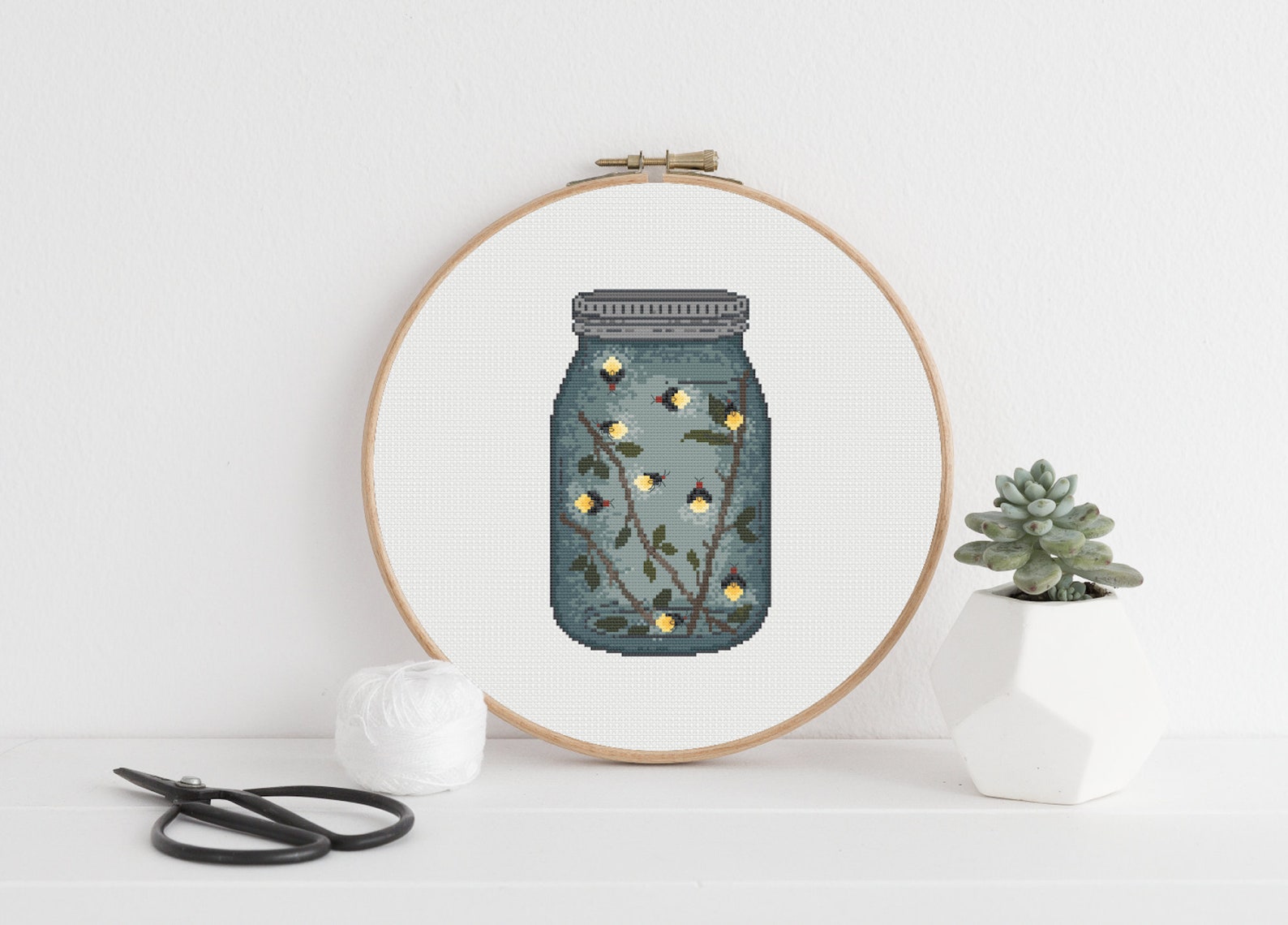 Firefly Cross Stitch, Oval Cross Stitch, Moth Cross Stitch, Nature ...
