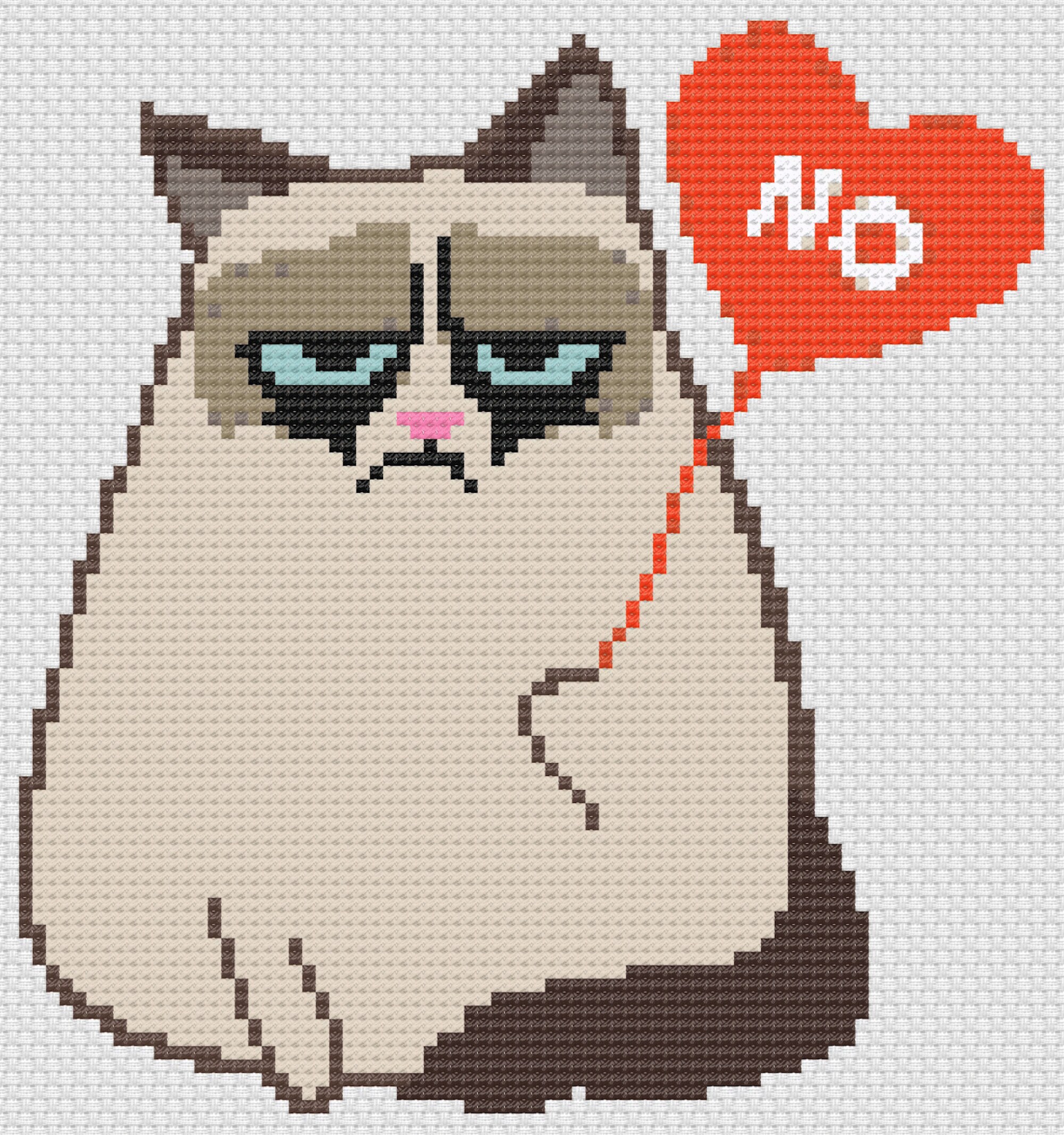 Snarky Cross Stitch, Meme Cross Stitch, Fat Cat Cross Stitch Pattern ...