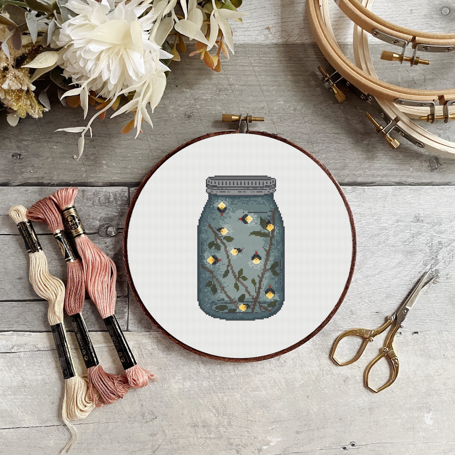 Firefly Cross Stitch, Oval Cross Stitch, Moth Cross Stitch, Nature ...
