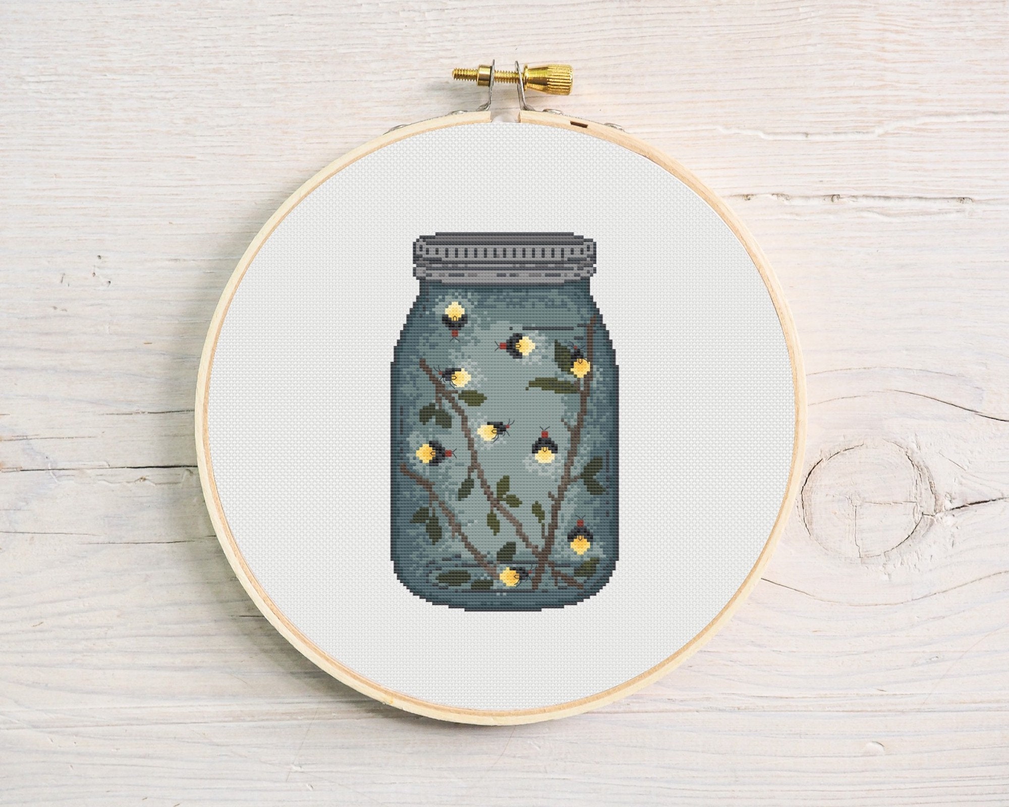 Firefly Cross Stitch, Oval Cross Stitch, Moth Cross Stitch, Nature ...