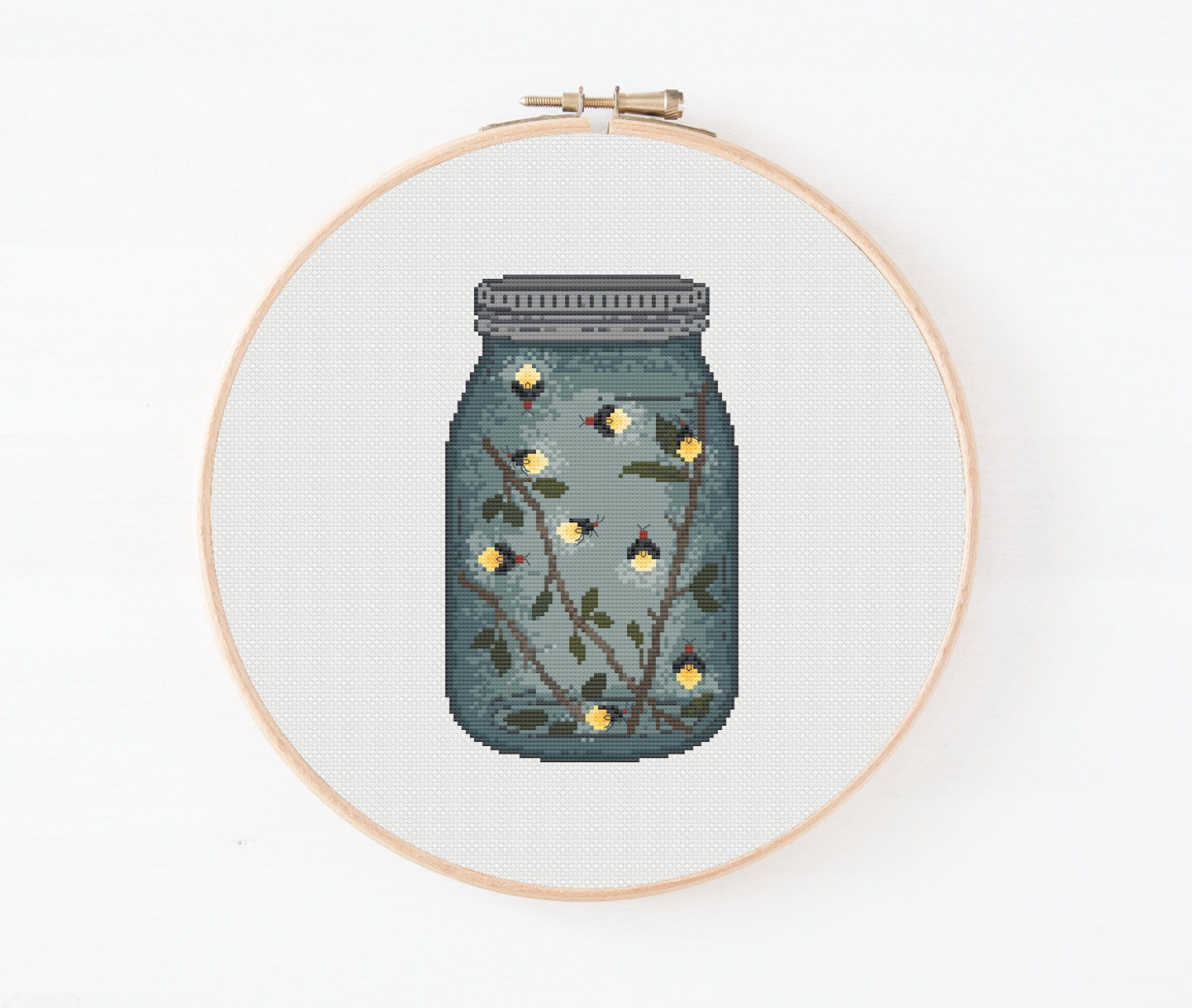 Firefly Cross Stitch, Oval Cross Stitch, Moth Cross Stitch, Nature ...