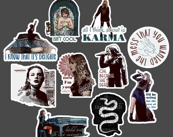 Taylor Sticker Pack Folklore Themed Waterproof Vinyl - Etsy UK