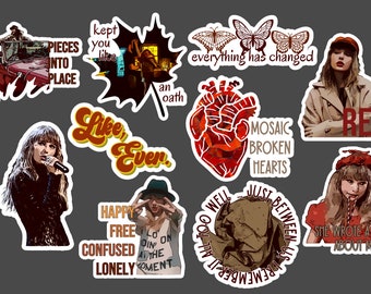 Taylor Sticker Pack Lover Themed Waterproof Vinyl Stickers - Etsy