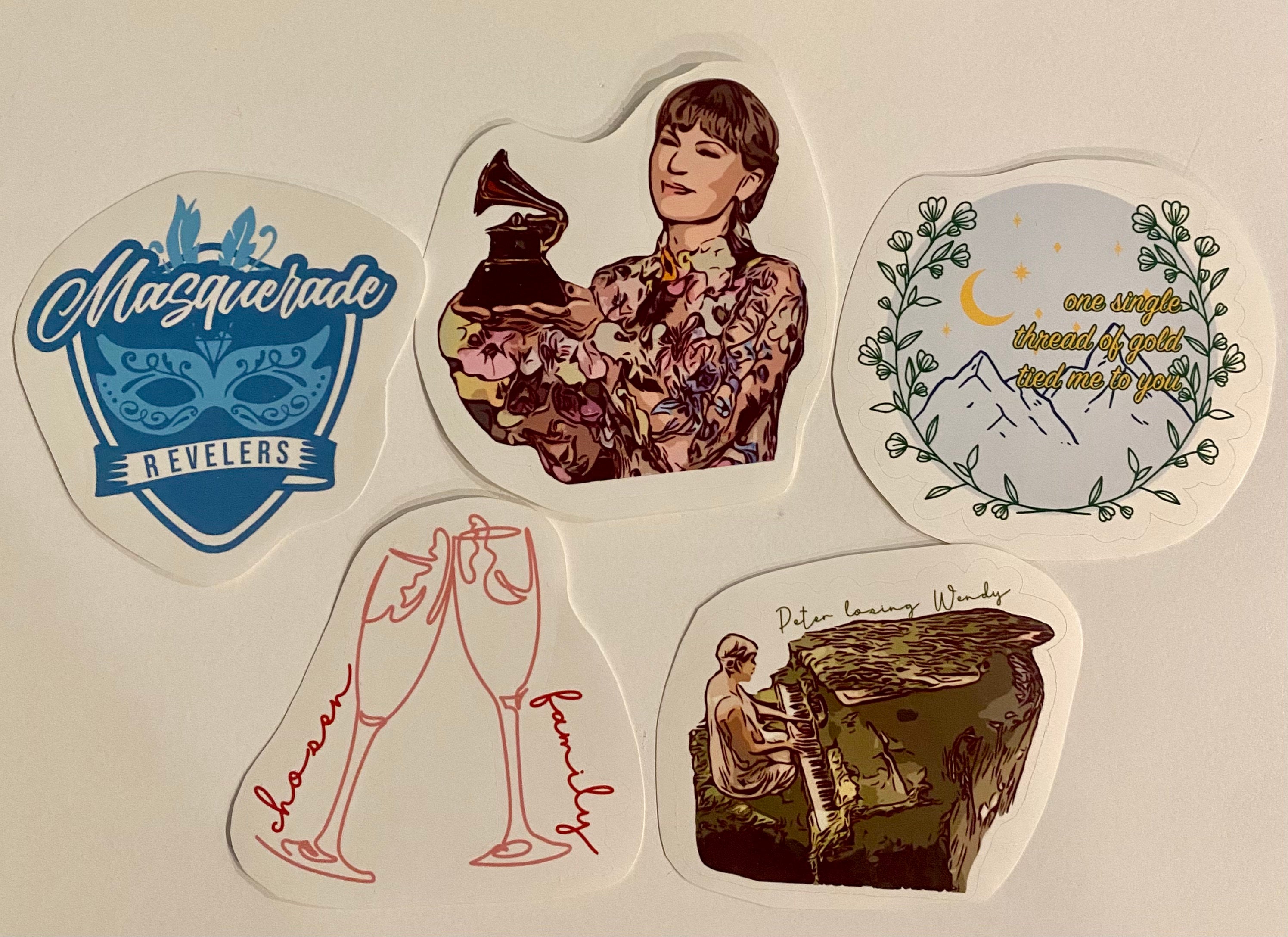 Taylor Sticker Pack Folklore Themed Waterproof Vinyl - Etsy UK