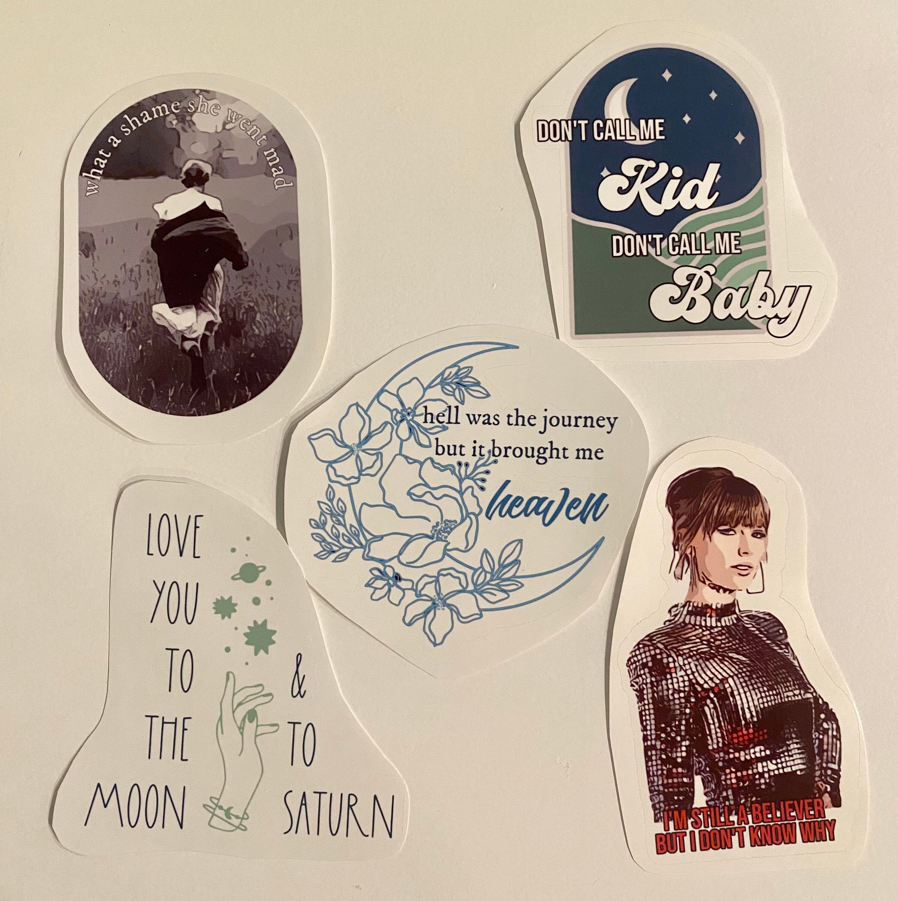 Taylor Sticker Pack Folklore Themed Waterproof Vinyl - Etsy UK