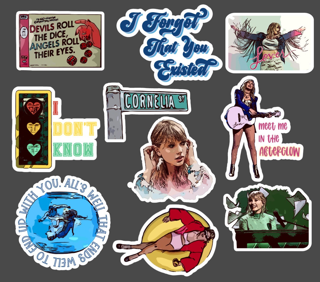 Taylor Sticker Pack | Lover Themed Waterproof Vinyl Stickers - Etsy