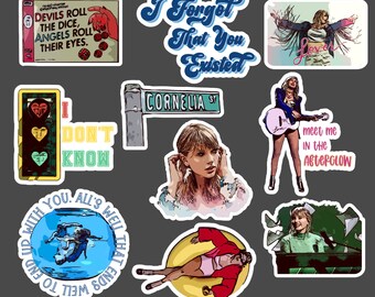 Taylor Sticker Pack Folklore Themed Waterproof Vinyl - Etsy UK