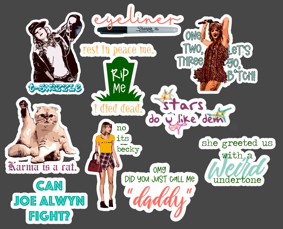 Taylor Sticker Pack Inside Jokes Waterproof Vinyl Stickers - Etsy Portugal