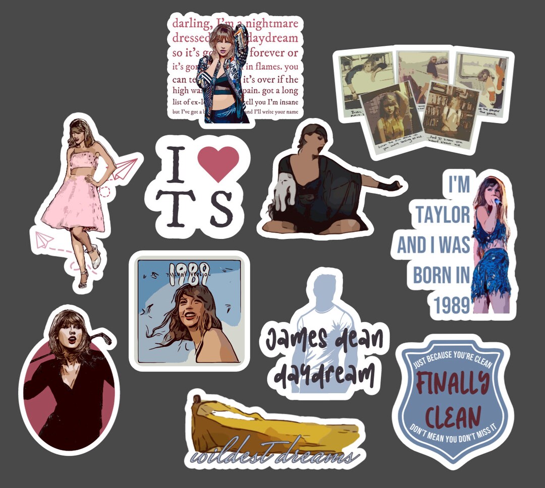 Taylor Sticker Pack 1989 Themed Waterproof Vinyl Stickers - Etsy UK
