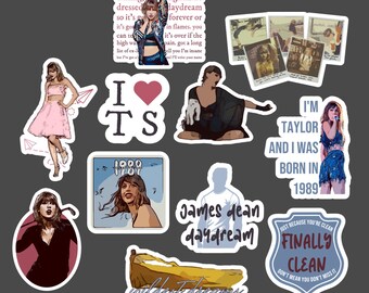 Taylor Sticker Pack Lover Themed Waterproof Vinyl Stickers - Etsy