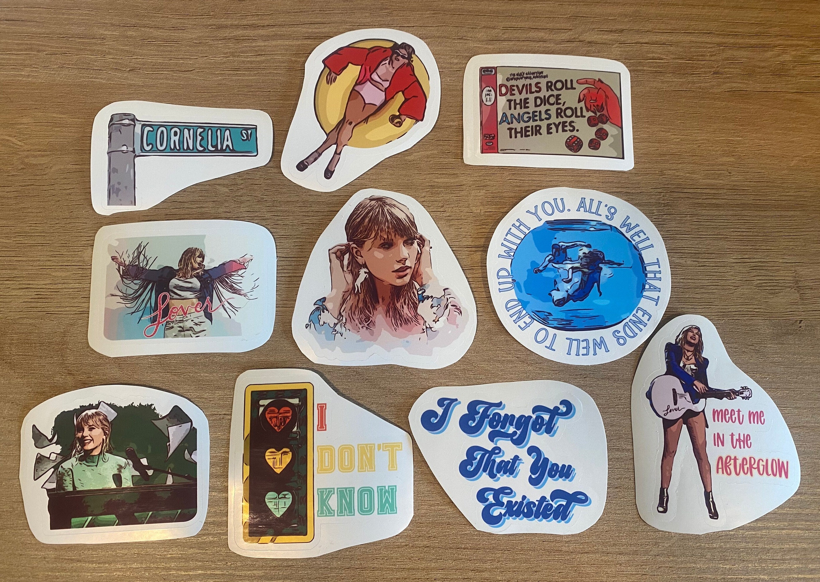 Taylor Sticker Pack Lover Themed Waterproof Vinyl Stickers - Etsy