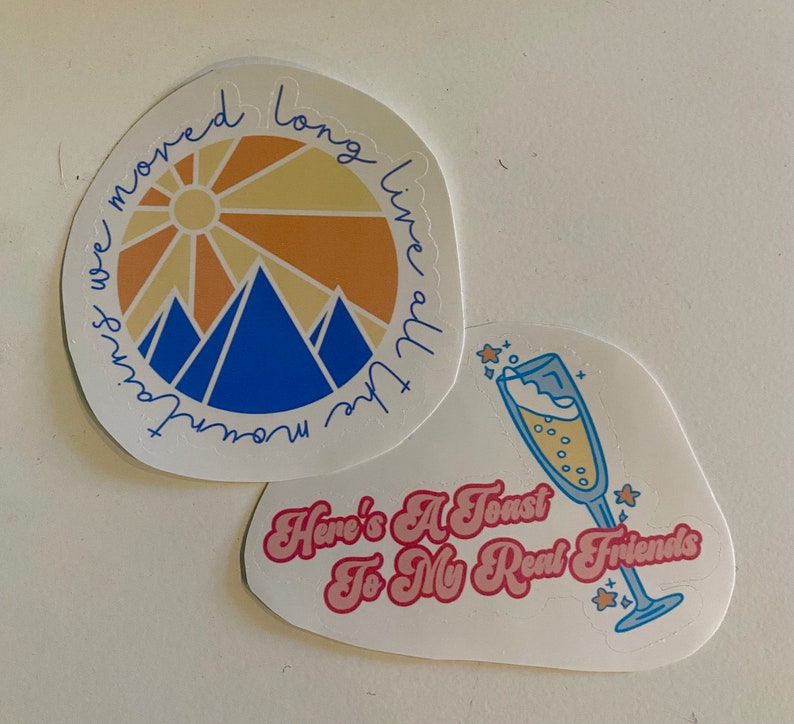 Taylor Sticker Pack Parallel Lyrics Waterproof Vinyl Stickers - Etsy