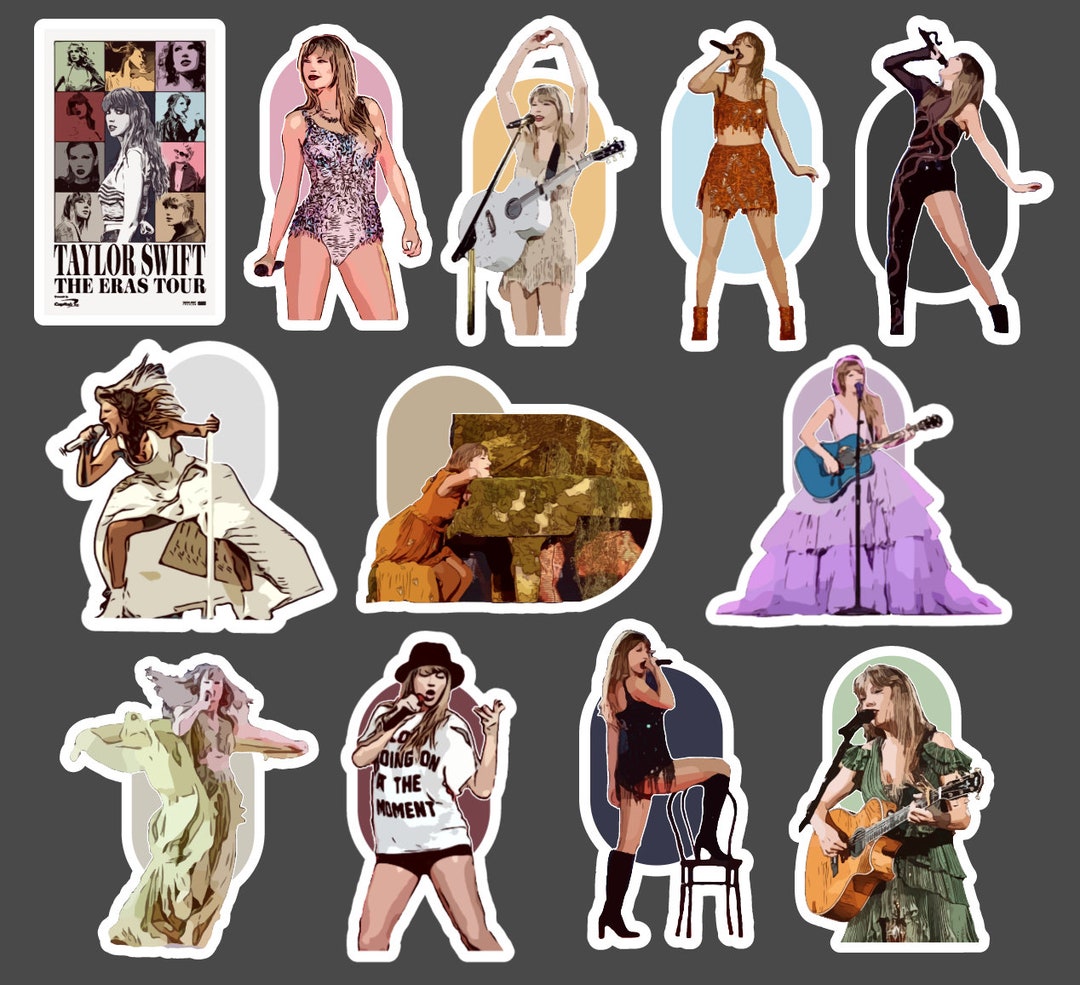Taylor Sticker Pack Eras Tour Themed Waterproof Vinyl Stickers - Etsy ...
