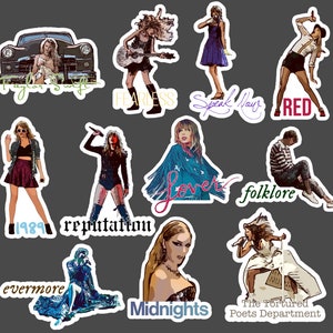 Taylor Sticker Pack Eras Themed Waterproof Vinyl Stickers - Etsy UK
