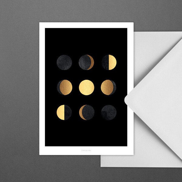 Moon Postcard - Etsy