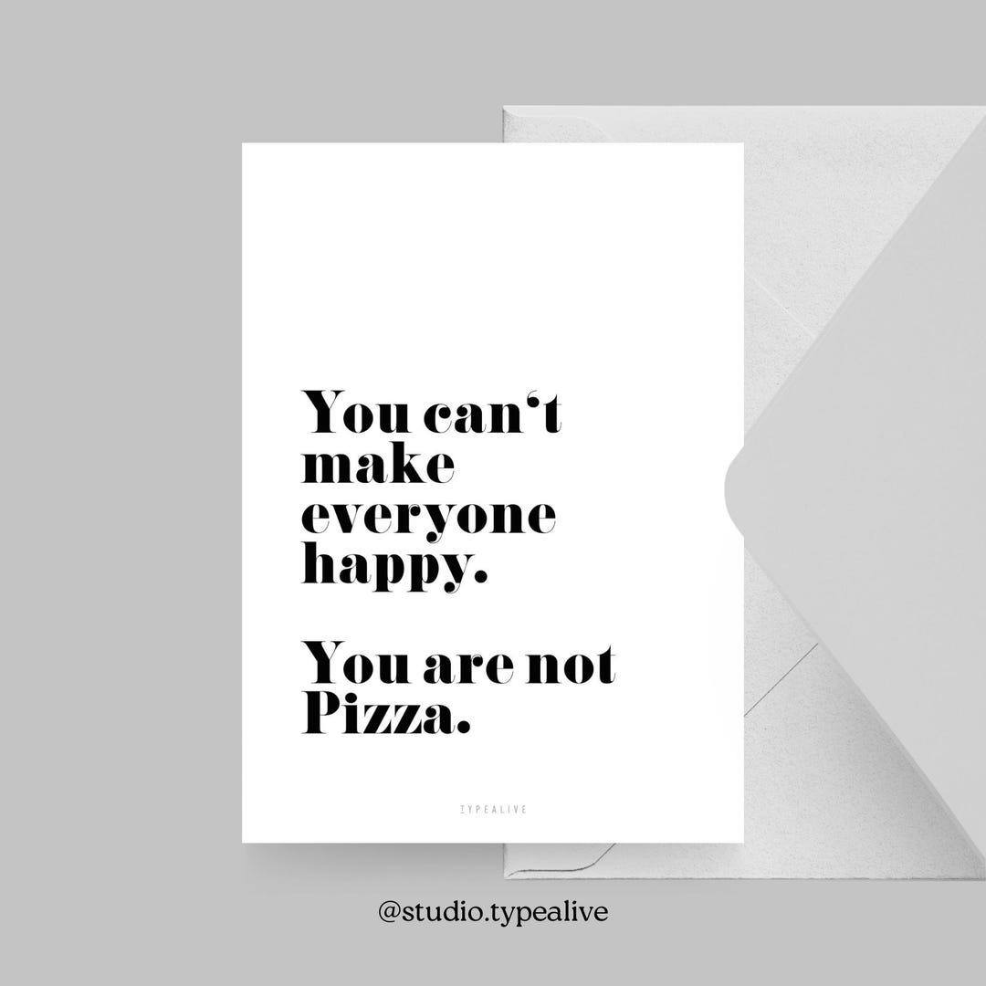 Postcard / PIZZA / Funny and Beautiful Greeting Card With Pizza Saying ...