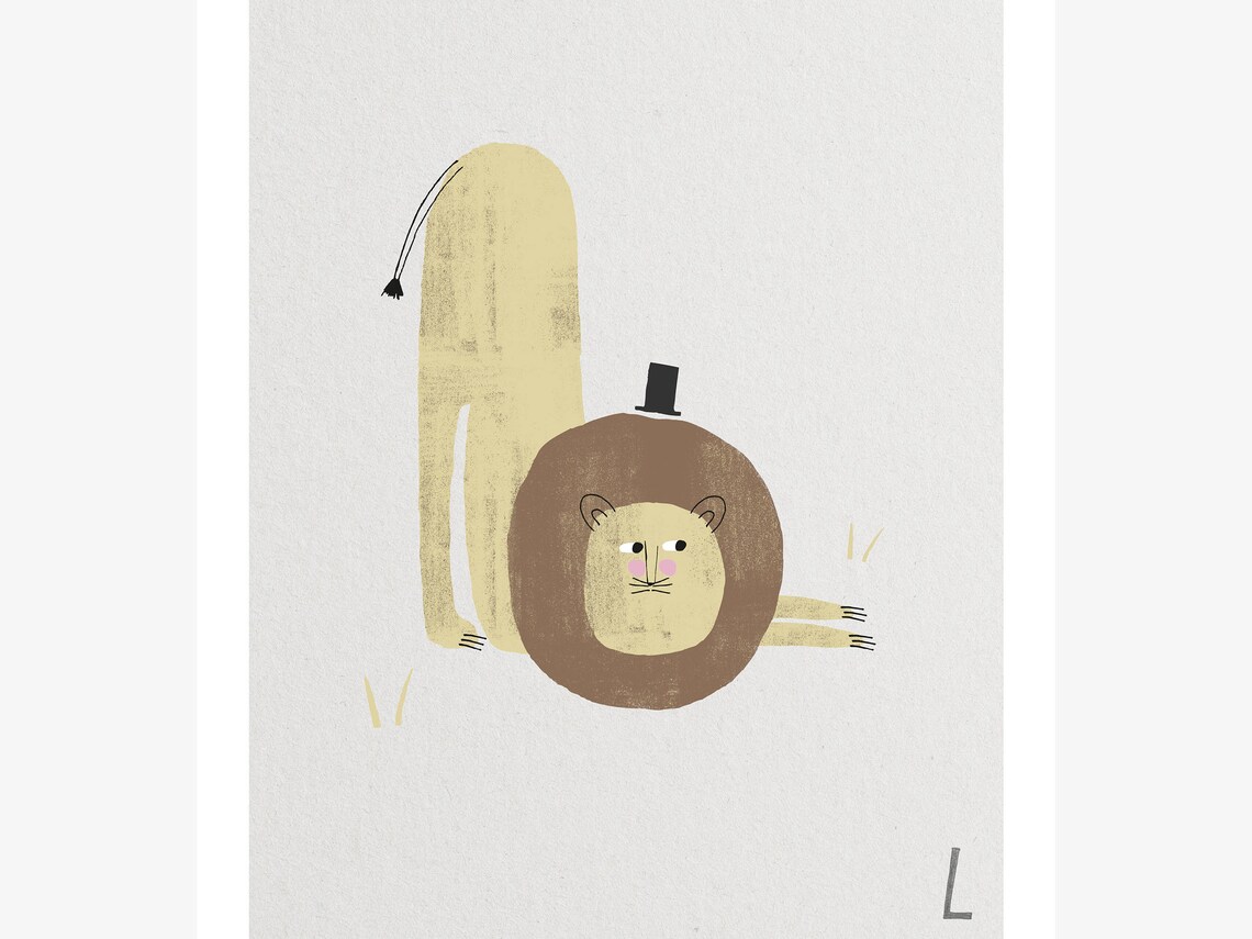 ABC Kids L / Alphabet ABC Poster Animal Alphabet Letter | Etsy