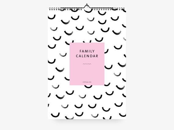 Family calendar A4 with 5 columns 12 months from now not customizable ...