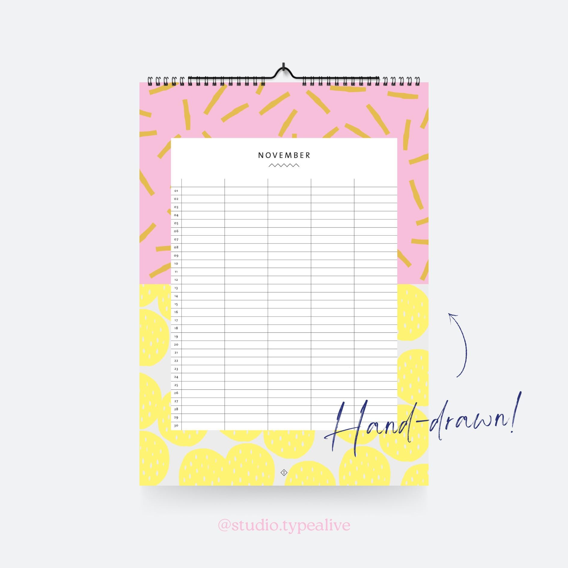 Family Calendar / PATTERN / Calendar for 2026, Family Planner, A3, With ...