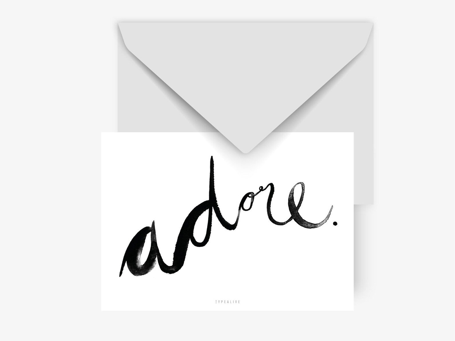 Postcard Adore / Feelings Valentin Love Typography Art | Etsy