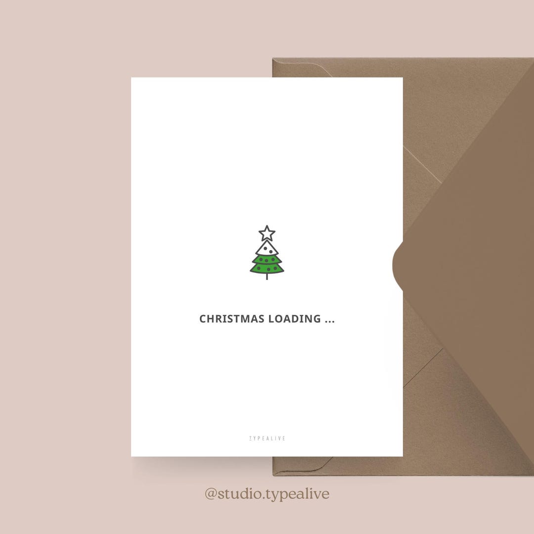 Christmas Card / IS LOADING NO. 2 / Funny Christmas Postcard With ...