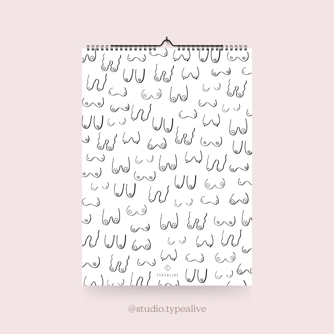 Wall Calendar / BOSENFREUNDE / A3, Illustrated Breasts, Calendar 2026 ...