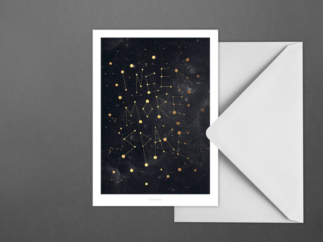 Postkarte More Space / Aerospace Stars Sky Heaven Card - Etsy
