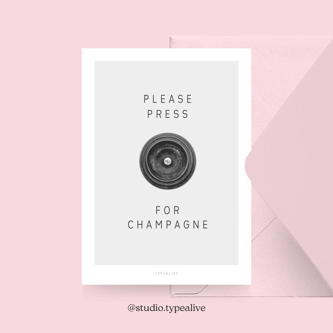 Birthday Card / PLEASE PRESS / Funny Birthday Card With a Funny Saying ...
