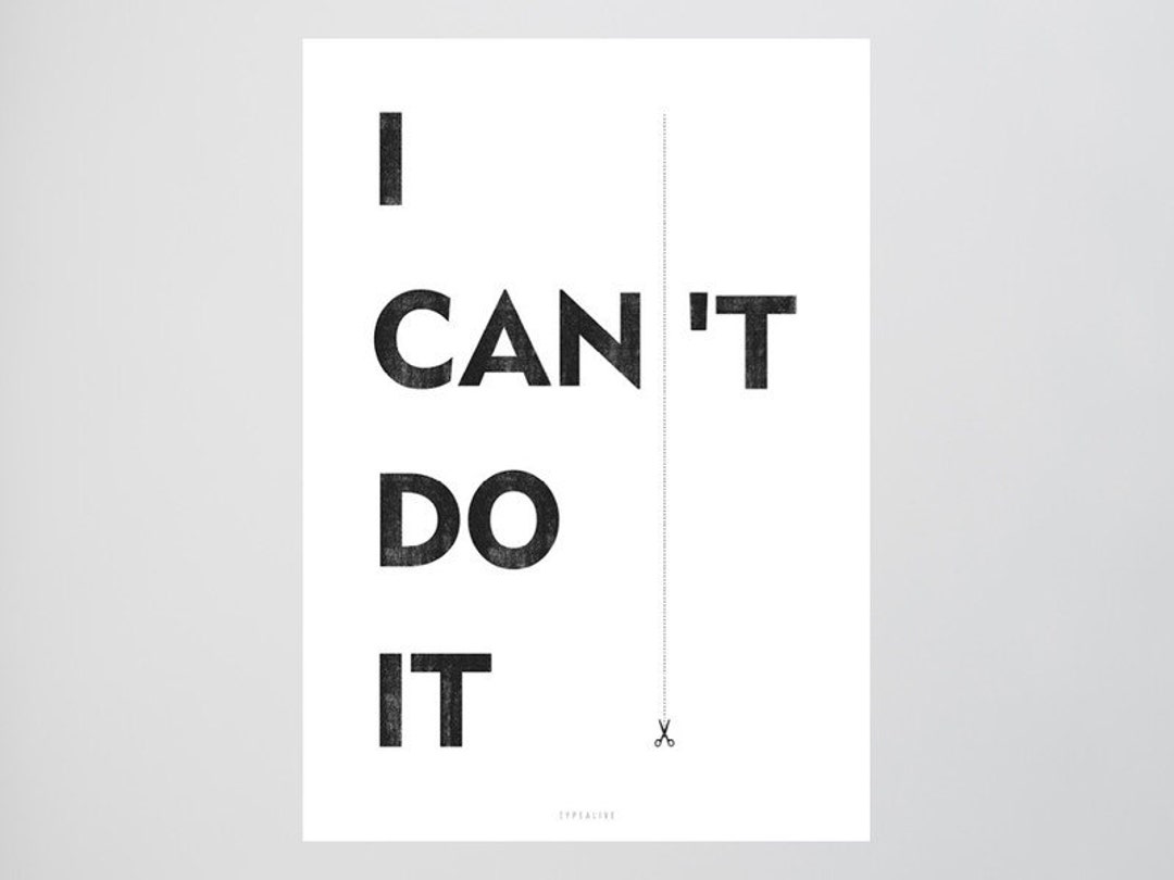 Poster Mural / I Can / Saying, Scissors, Can't, Living Room Decoration ...
