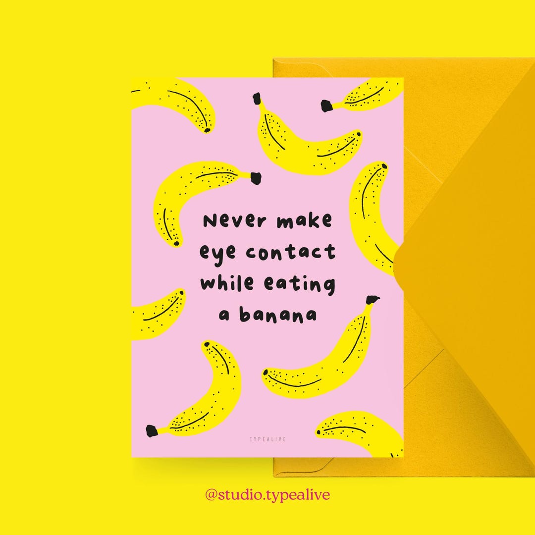 Postcard / EYE CONTACT / Funny and Beautiful Greeting Card With Saying ...