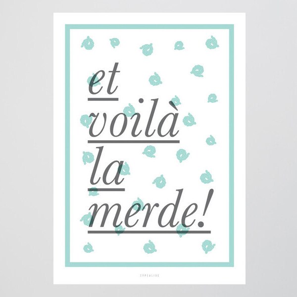 Merde Poster - Etsy