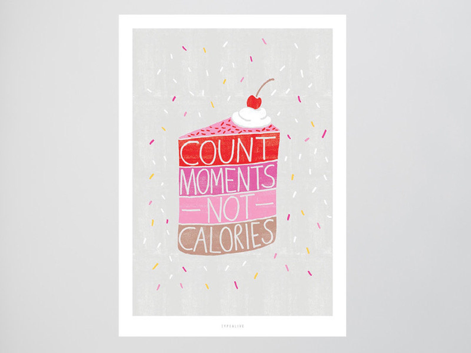 Poster Mural / Calories / Calories, Counting, Cake, Living Room ...